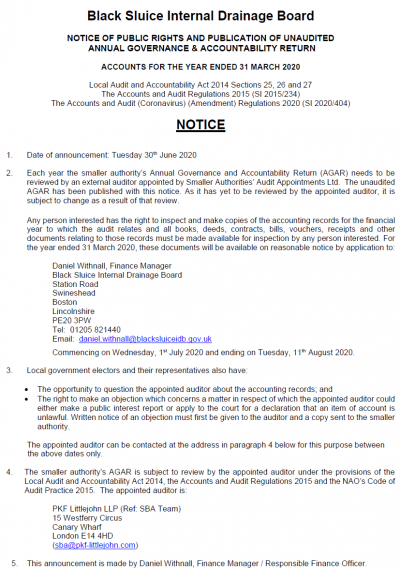 Latest News | Black Sluice Internal Drainage Board